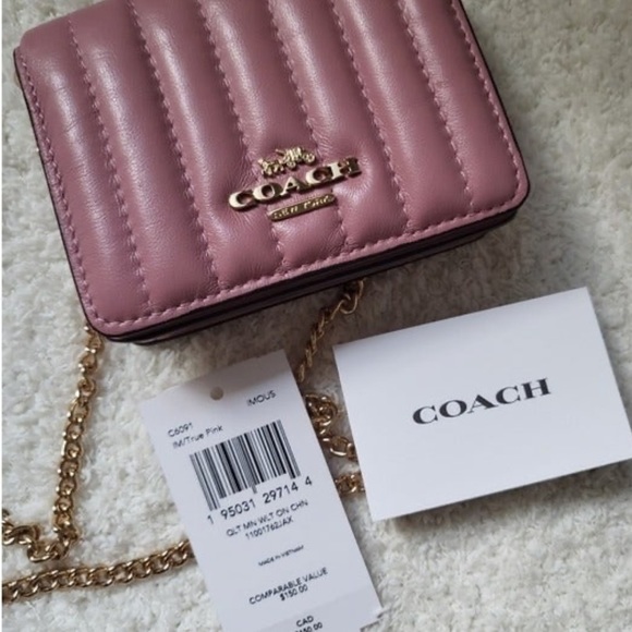 Coach | Bags | Coach Mini Wallet On Chain | Poshmark
